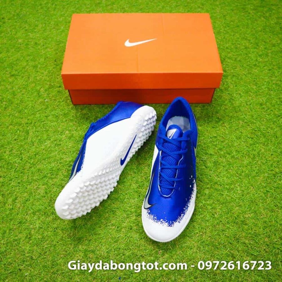 Nike Phantom VSN Academy TF Xanh Dương trắng vạch trắng