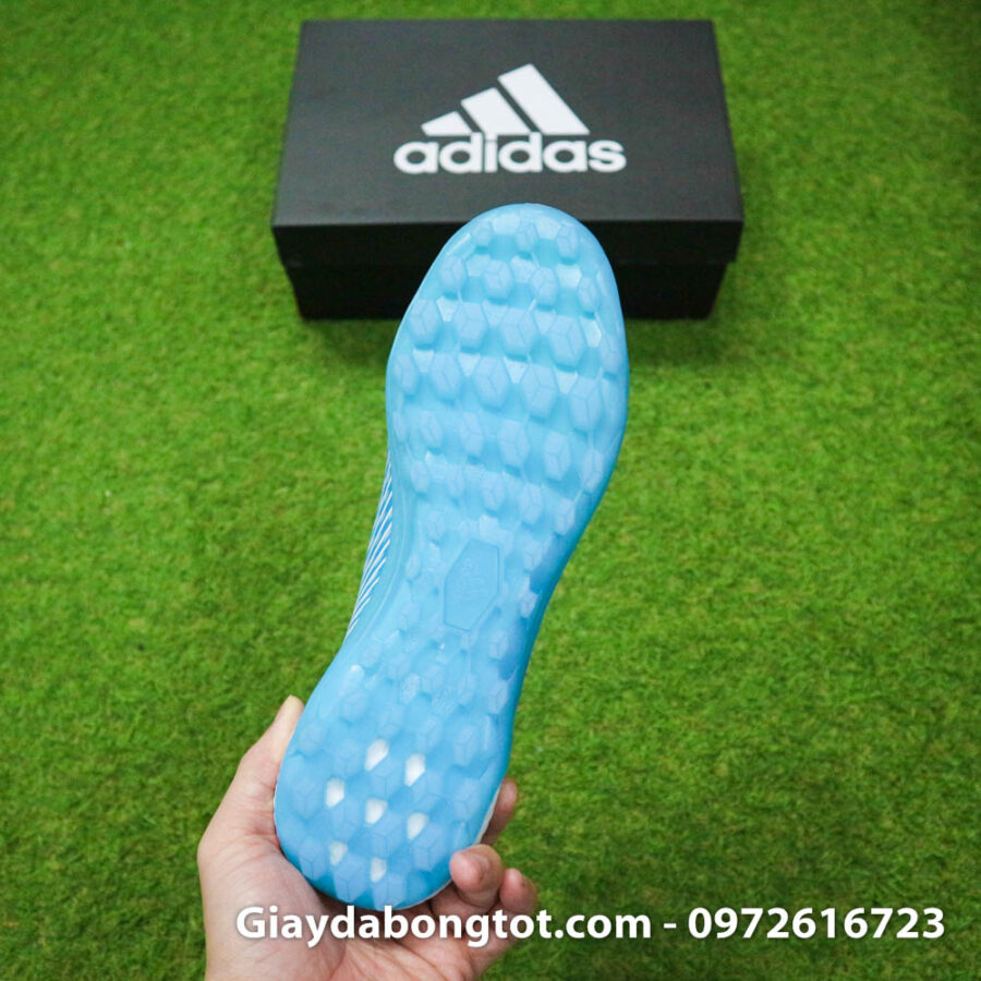 Giày đá bóng Adidas X19.1 TF Xanh nhạt trắng | Giày Văn Hậu